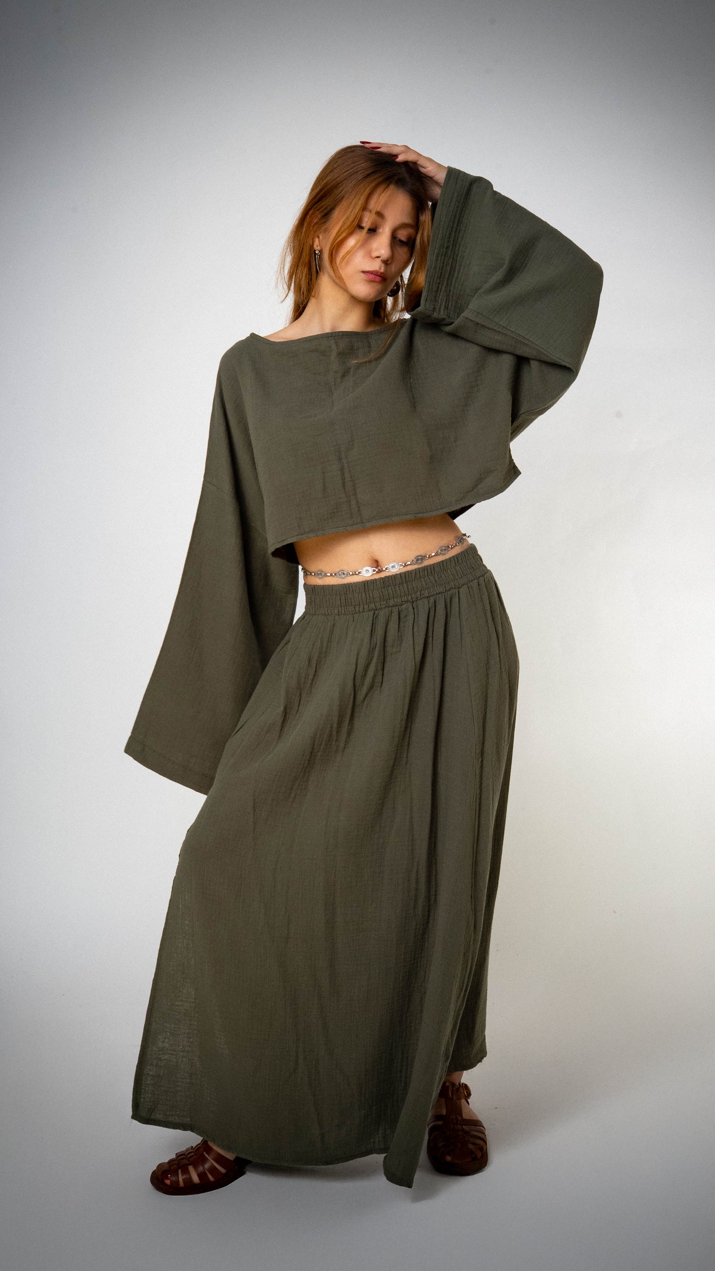 MÜSLİN BLUZ ETEK TAKIM – selase